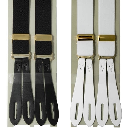 Button braces with leather end - BRACES